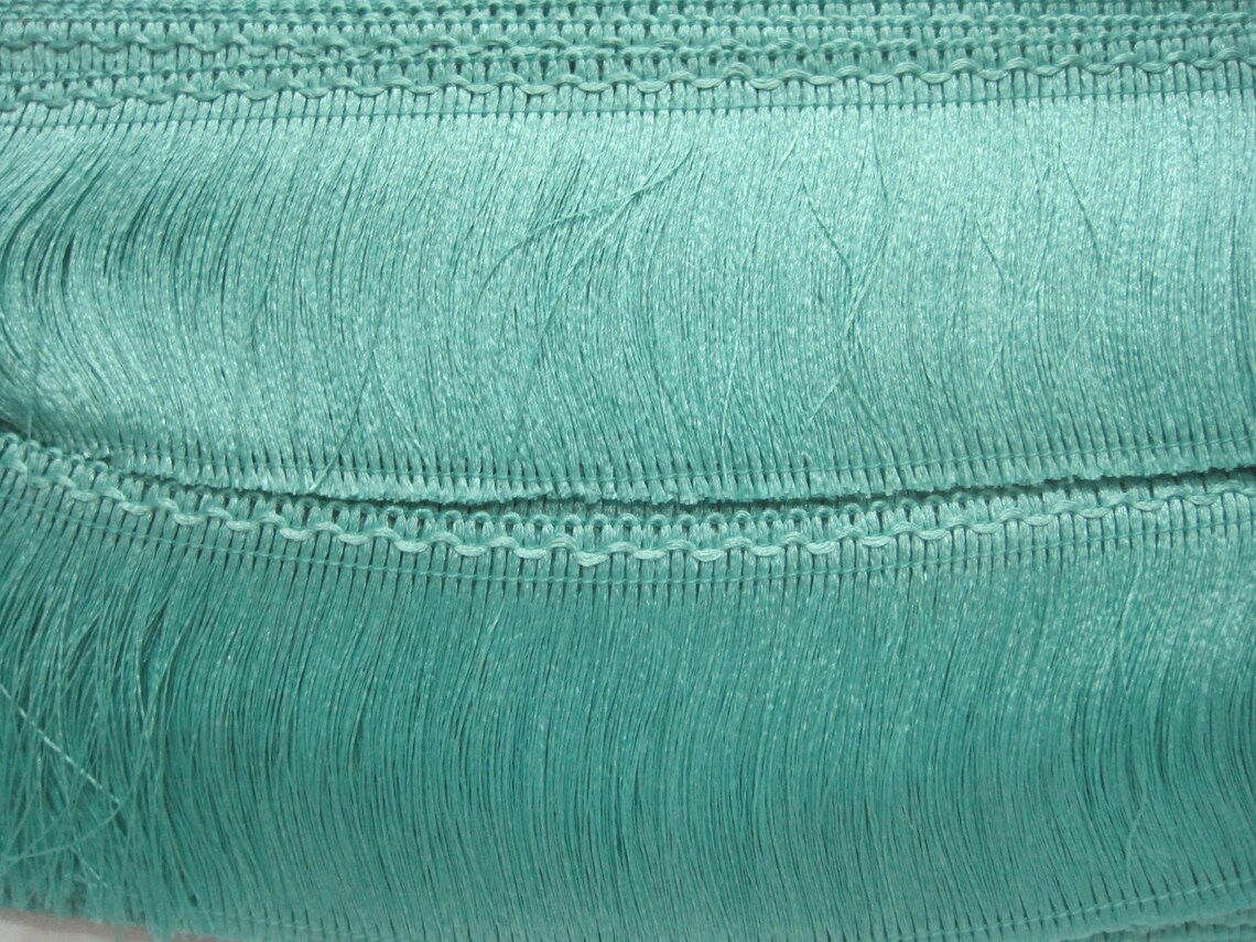 1 Yard 3 Aqua Green Chainette Fringe Green Trim Fringe - Etsy