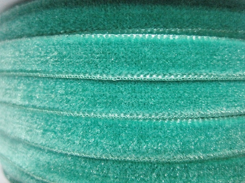 5 Yards 3/8 Aqua Green Velvet Ribbon Velvet Ribbon | Etsy