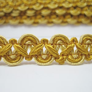 5 Yards Classic Gold Braid, Braided Trim, Loop Trim, Braided Headband ...