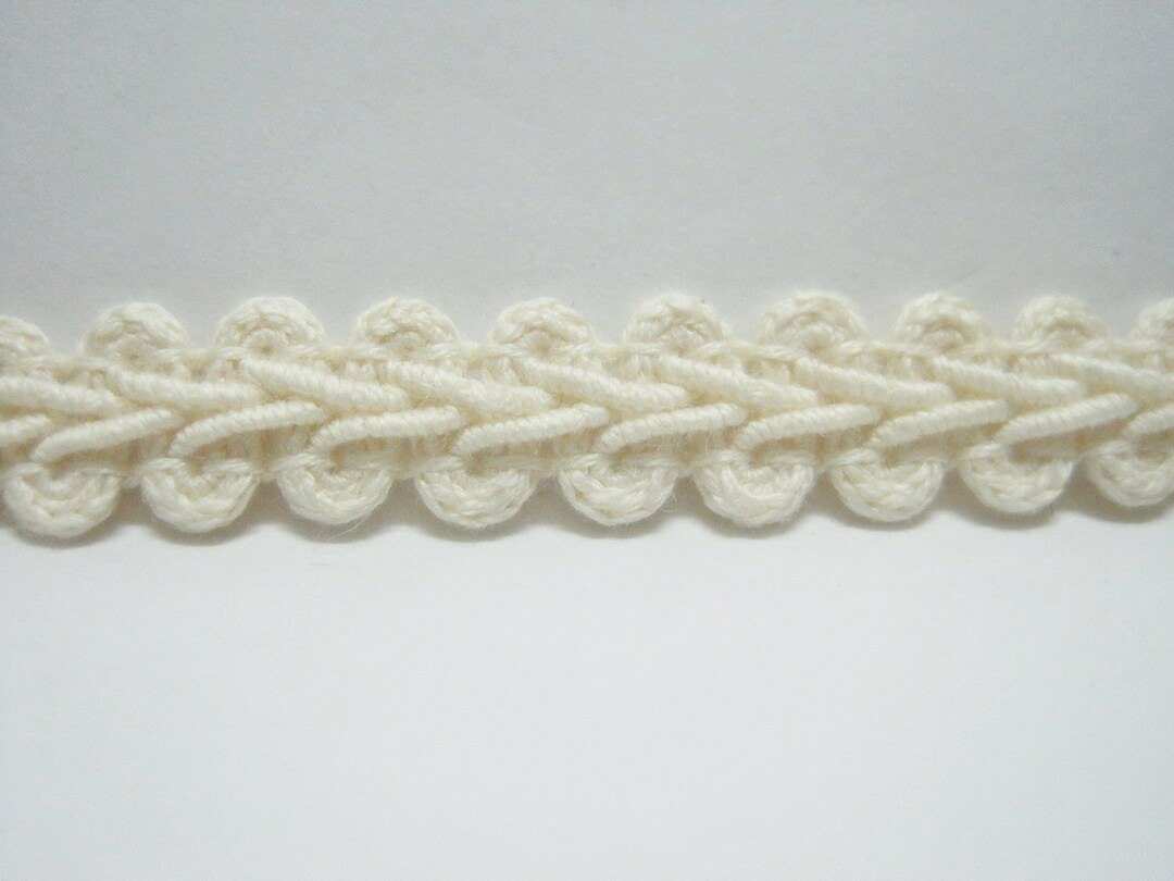5 Yards 3/8" 100% Cotton Gimp Braid, Natural Trim, Ivory Trim ...