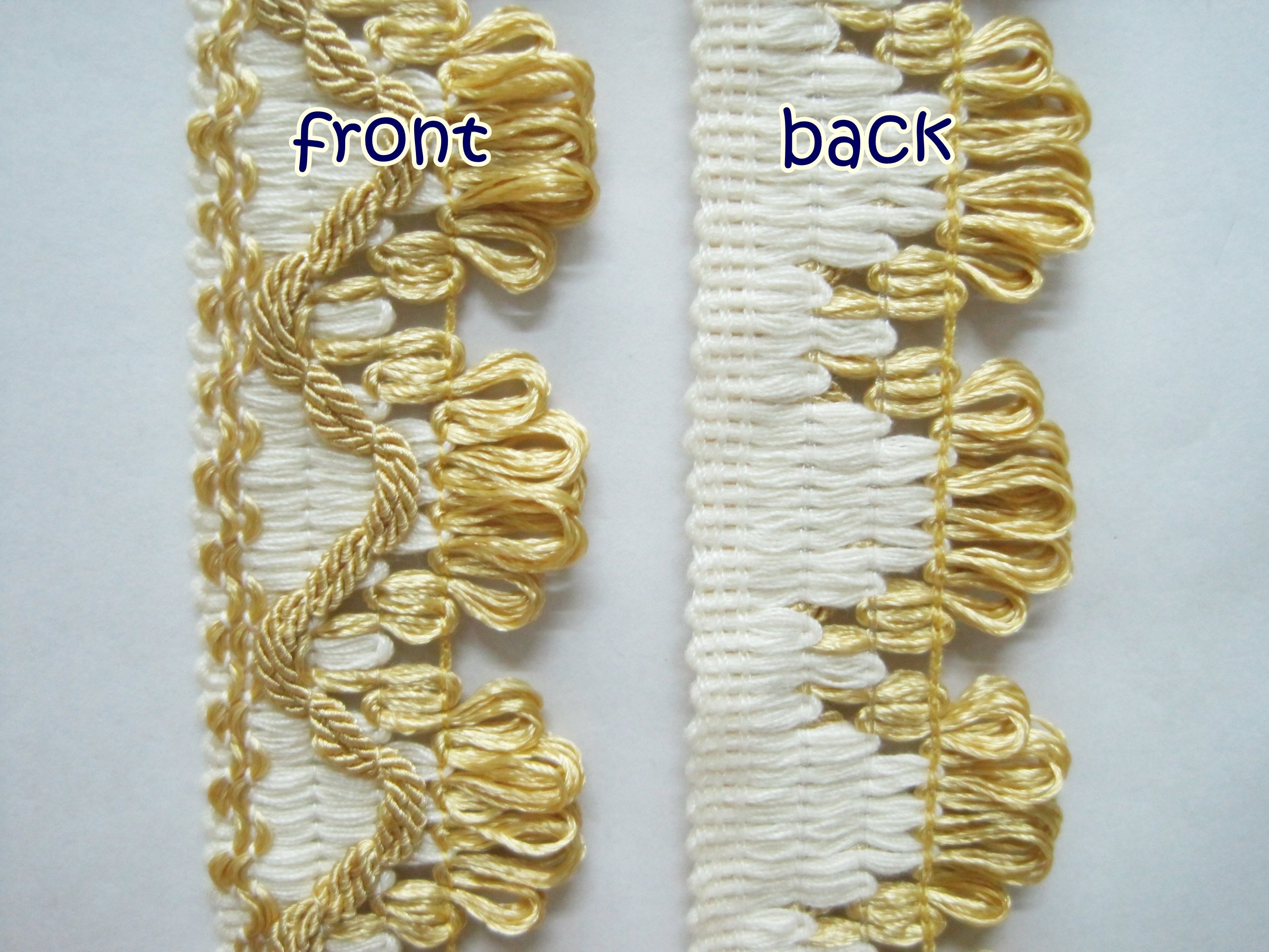 5 Yards Vintage Trim Gold Lace Upholstery Trim Drapery | Etsy