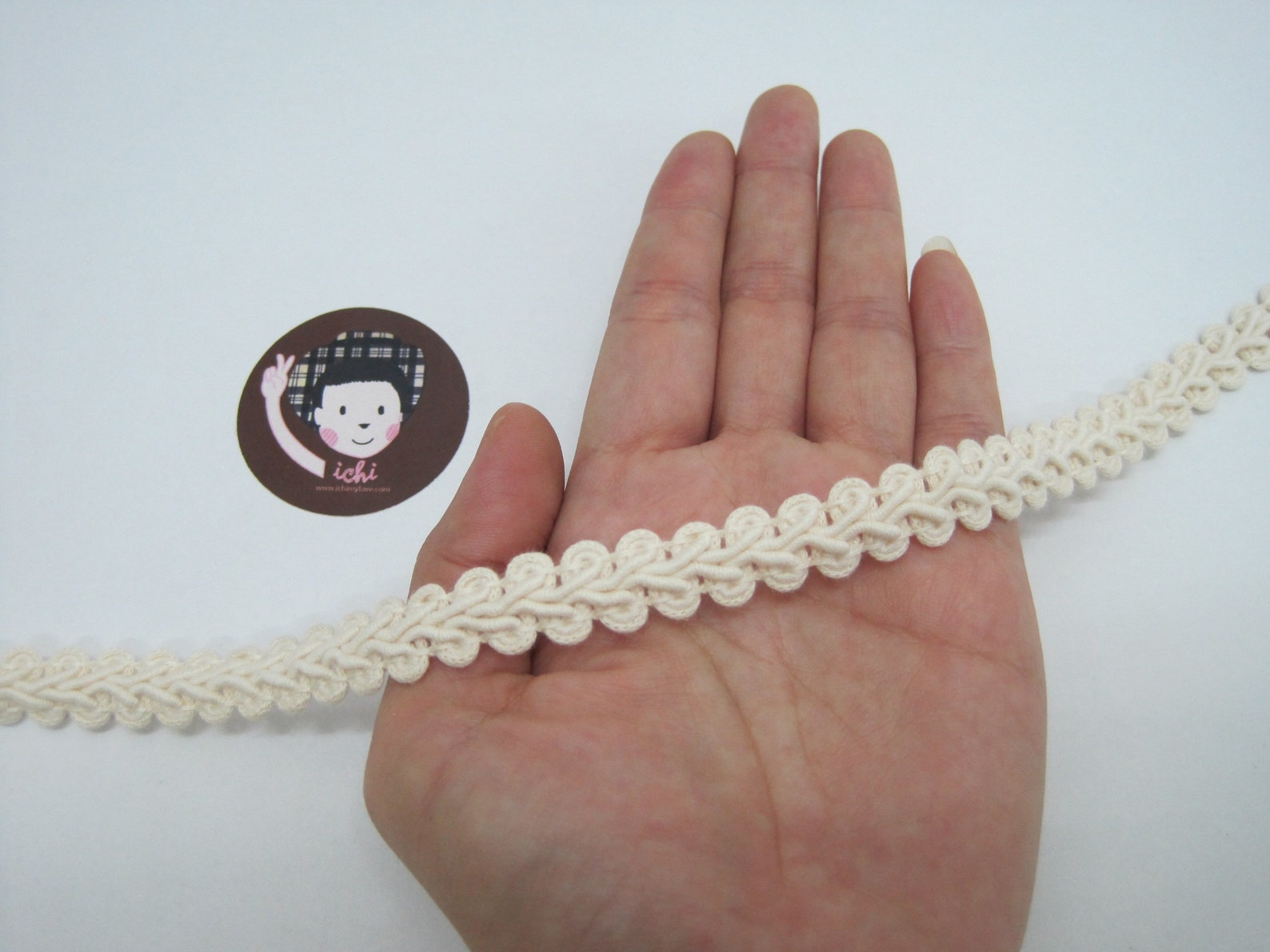 5 Yards 1/2" 100% Cotton Gimp Braid, Natural Trim, Ivory Trim ...