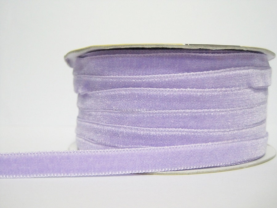 5 Yards 3/8 Lilac Velvet Ribbon Violet Velvet Ribbon | Etsy
