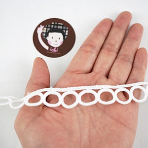 5 Yards Round Loop Lace, White Trim, Ivory Lace Trim, off White Lace ...