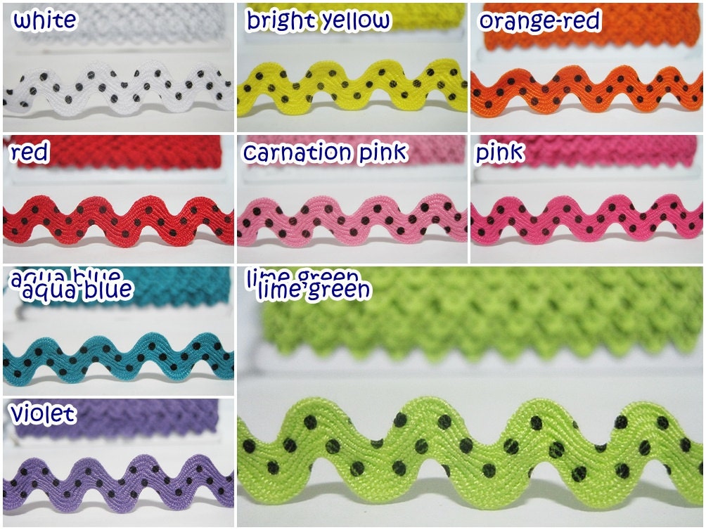5 Yards Pink Polka Dot Rick Rack Trim Ric Rac Rick Rack - Etsy