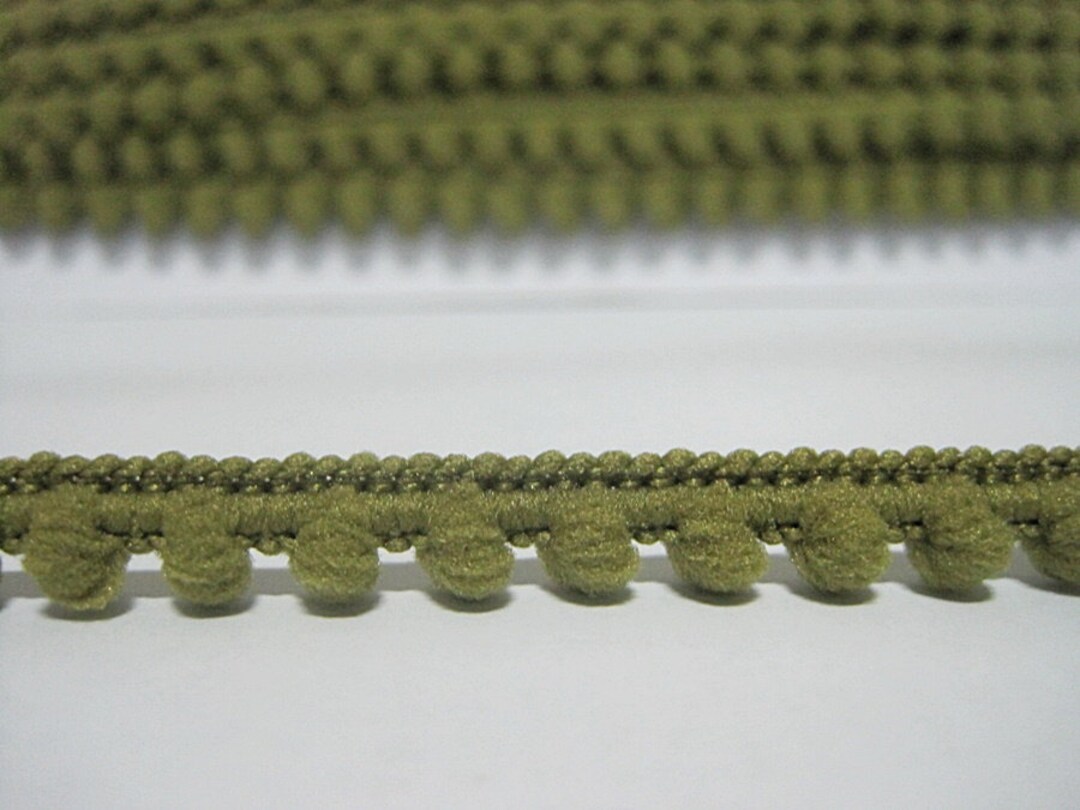 5 Yards Olive Drab Green Pom Pom Trim (pom Size 0.5 Cm), Mini Pom Pom ...