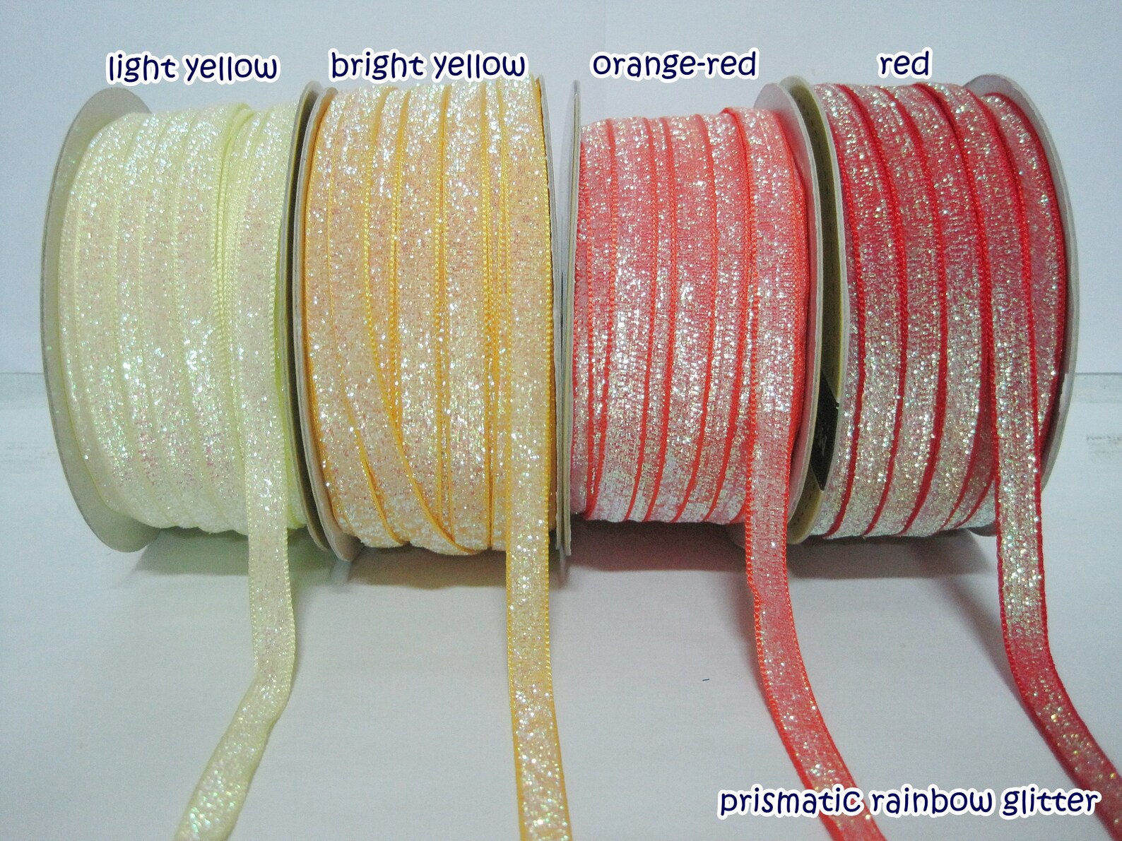 5 Yards 3/8 Light Yellow Glitter Ribbon Glitter Yarn - Etsy
