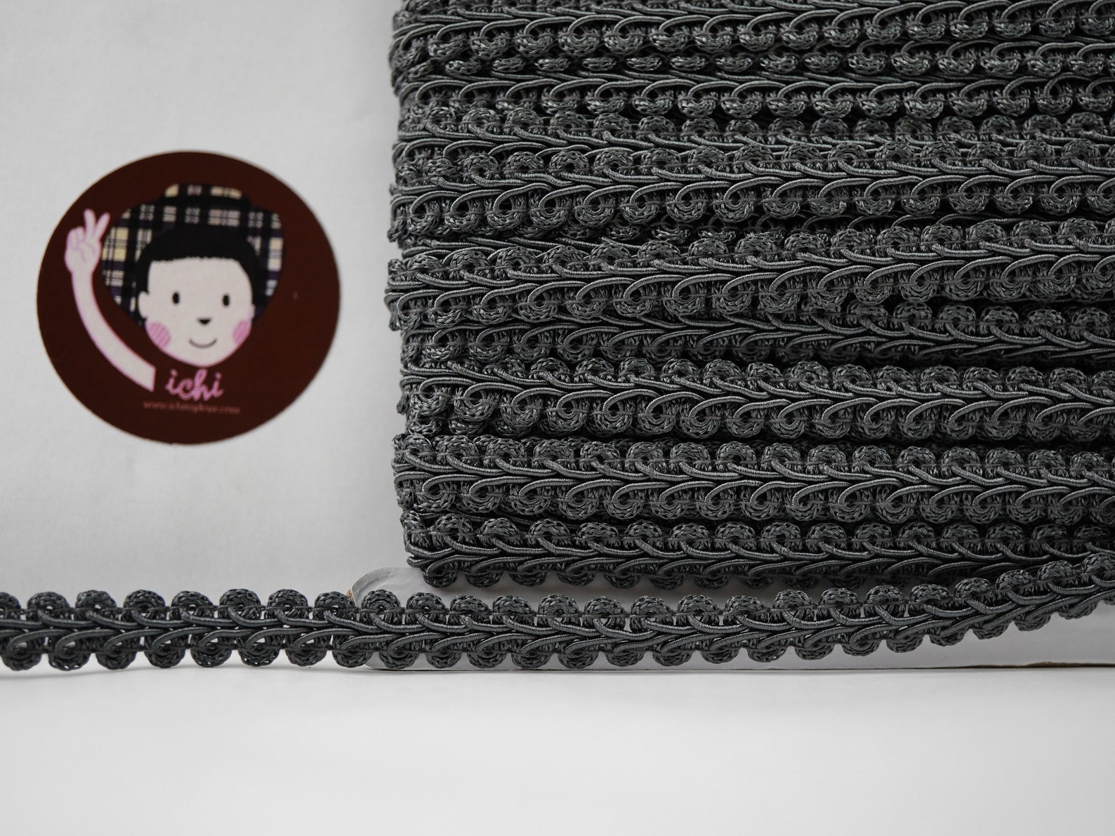 5 Yards 3/8 Dark Gray Gimp Braided Trim Gimp Braid - Etsy