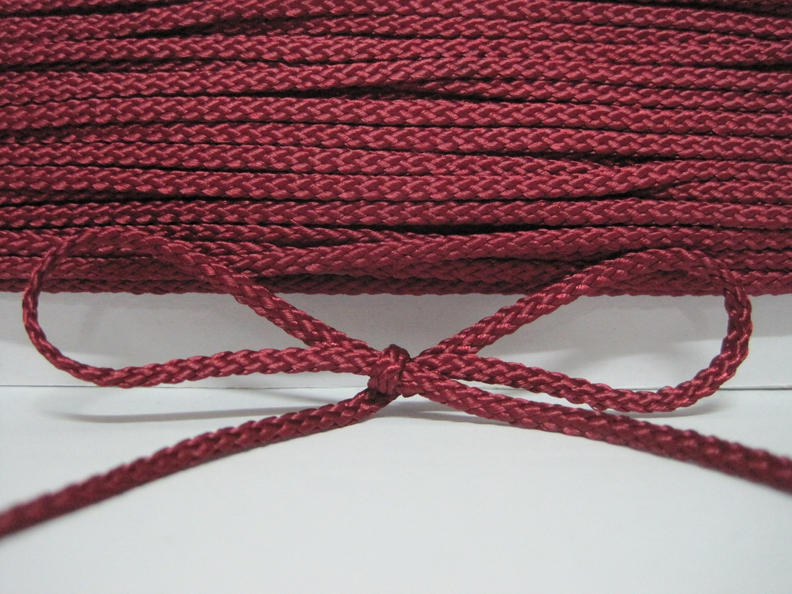 5 Yards 3 Mm Dark Red Braided Cord Braided Cord Soutache - Etsy