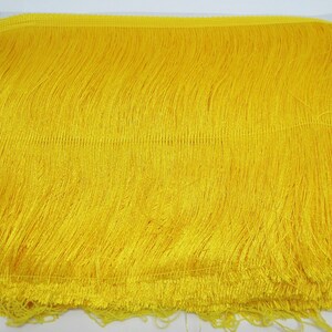 1 Yard 4" to 10" Bright Yellow Chainette Fringe, Yellow Trim, Fringe ...