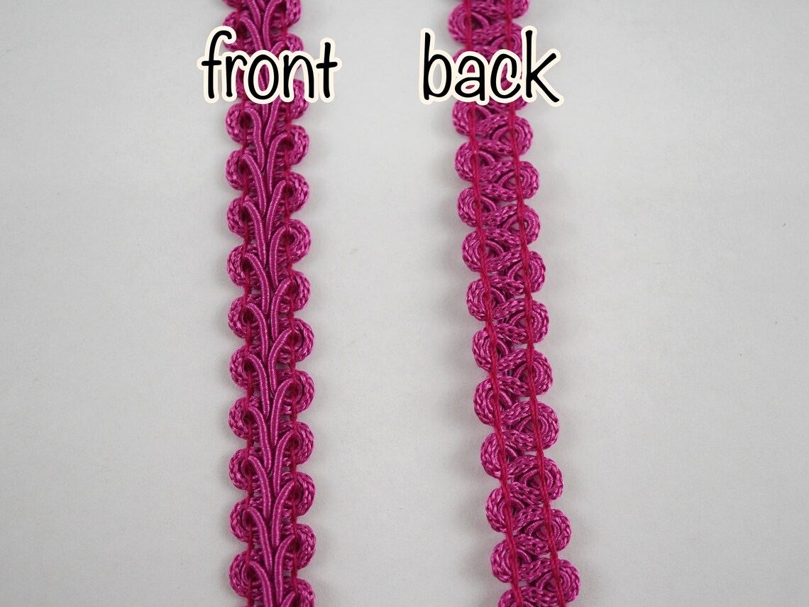 5 Yards 3/8 Hot Pink Gimp Braided Trim Gimp Braid - Etsy