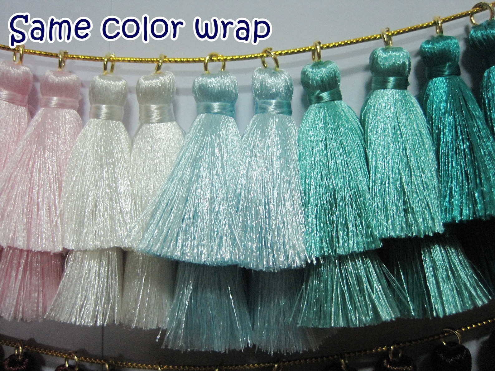 10 Pieces of Double Short Silk Tassel, Tiered Tassel, Stack Tassel ...