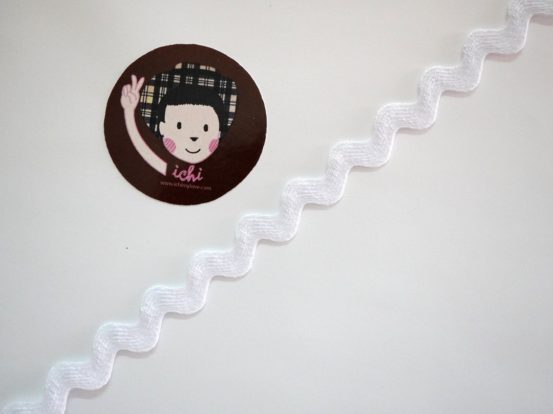 5 Yards 1/2" White Matte Rick Rack Trim, White Ric Rac Trim, Rick Rack ...