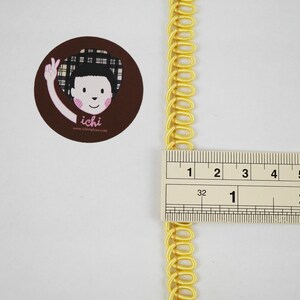 5 Yards Mustard Yellow Braid, Loop Trim, Shiny Braid, Picot Braid ...