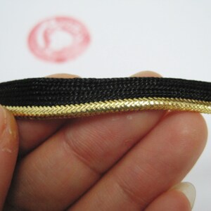 5 Yards Black Gold Metallic Lip Cord Piping, Edge Piping, Decorative ...