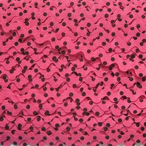 5 Yards Pink Polka Dot Mini Rick Rack Trim, Ric Rac, Rick Rack ...