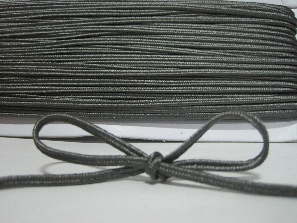 5 Yards 3 Mm Dark Gray Soutache Braid Braided Cord Soutache | Etsy