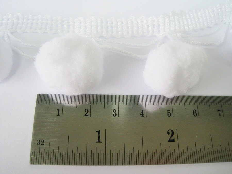 5 Yards Pink Extra Large Pom Pom Trim pom size 2.5 cm Pink | Etsy