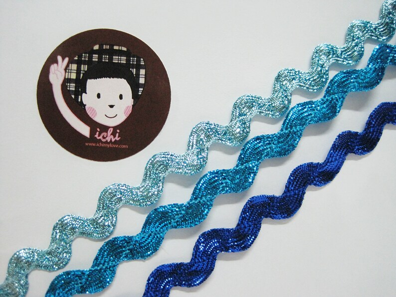 5 Yd 1/2 Light Blue Metallic Rick Rack Trim Blue Trim - Etsy
