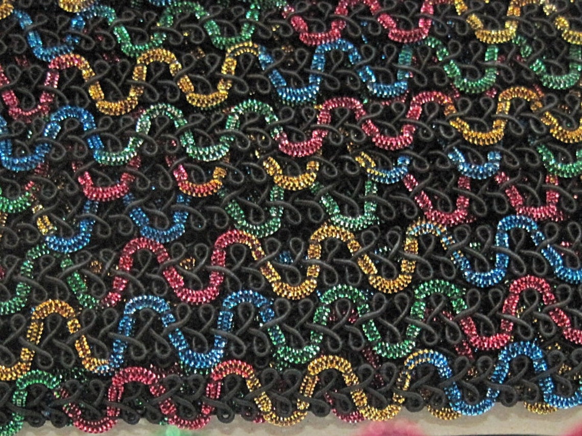 5 yards Multicolored Metallic Rick Rack Trim Ric Rac Trim | Etsy