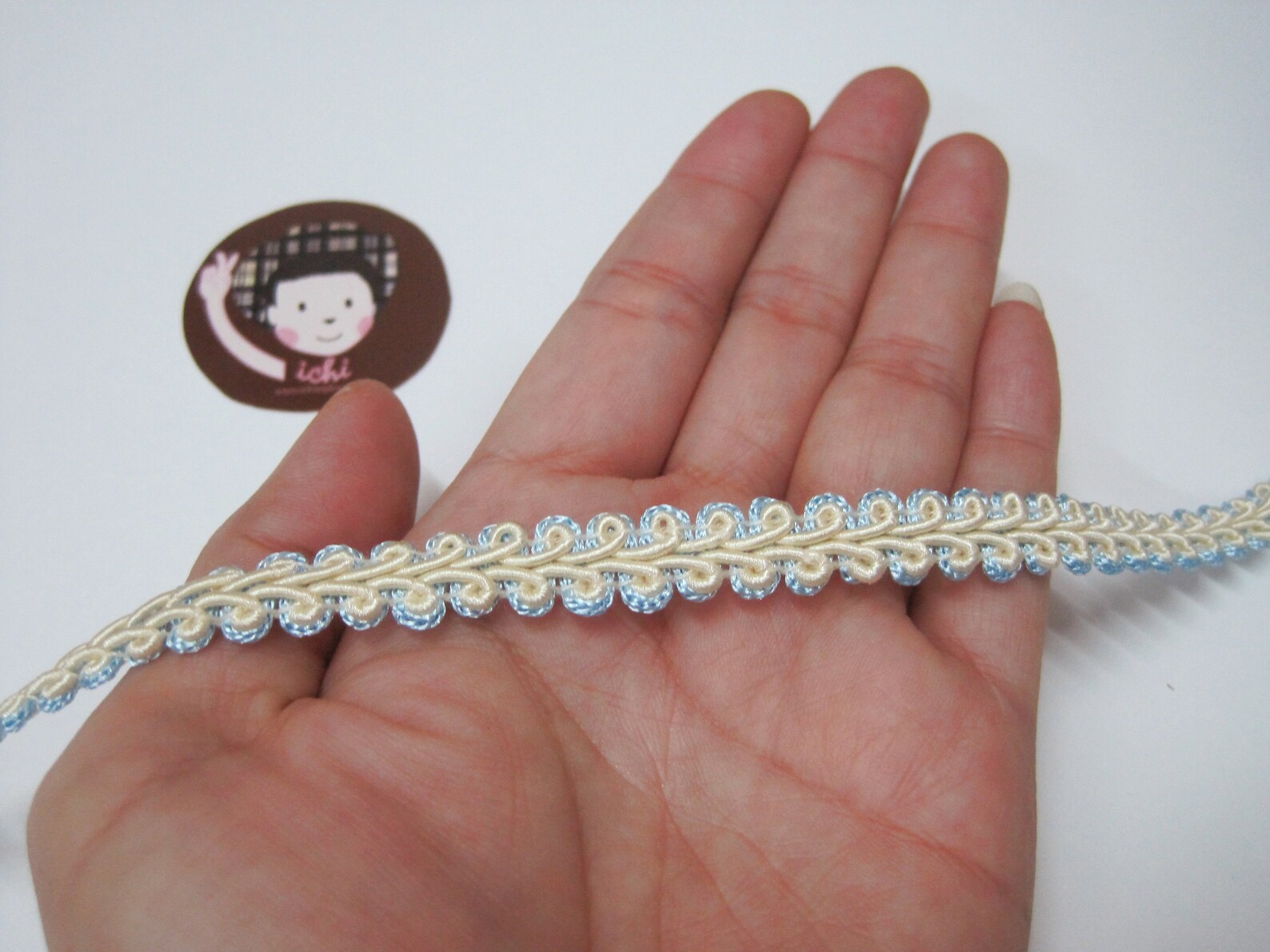 5 Yards 3/8 Vanilla-light Blue Gimp Braided Trim Gimp - Etsy