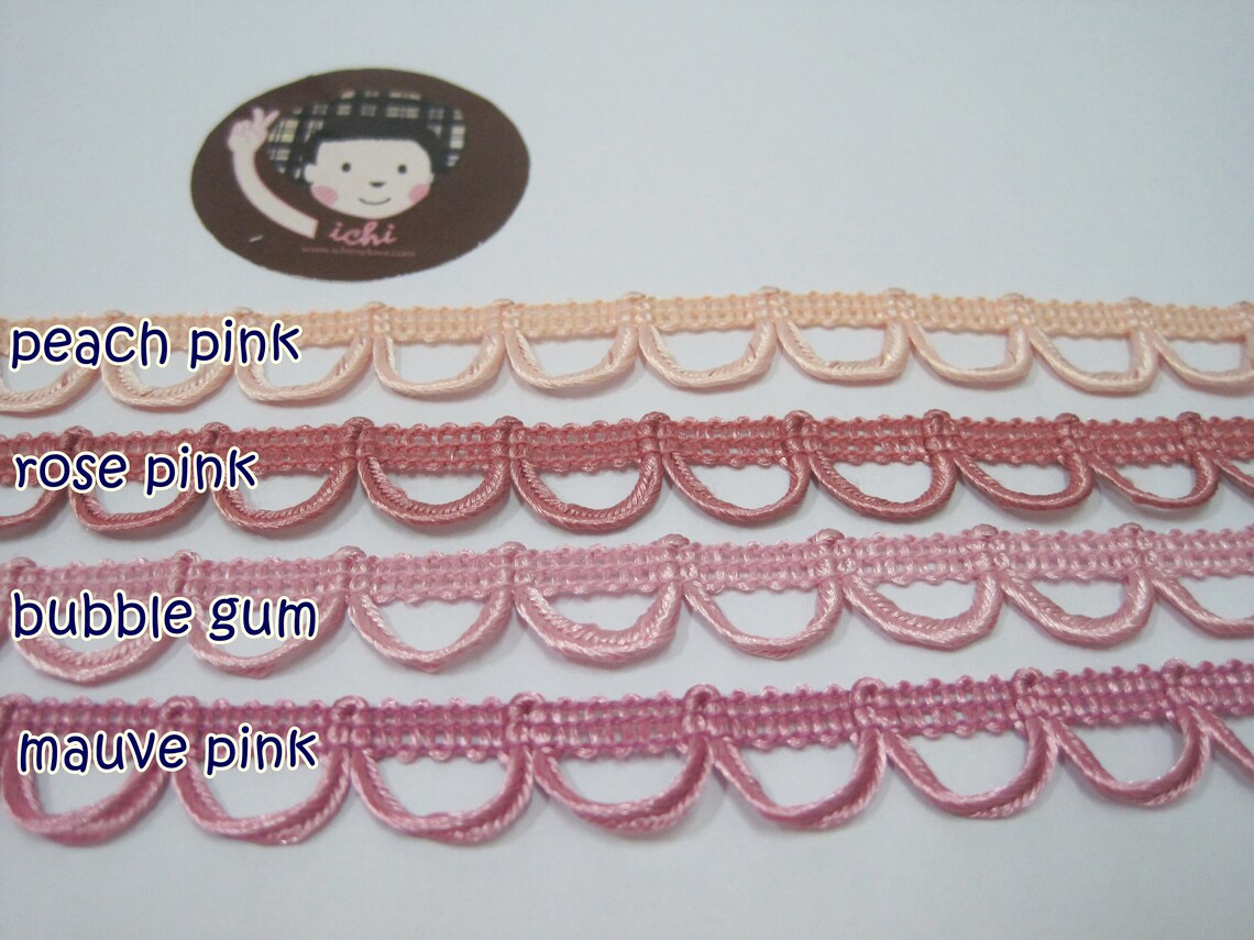 5 Yards Pink Loop Trim Loop Trim Braided Trim Button | Etsy