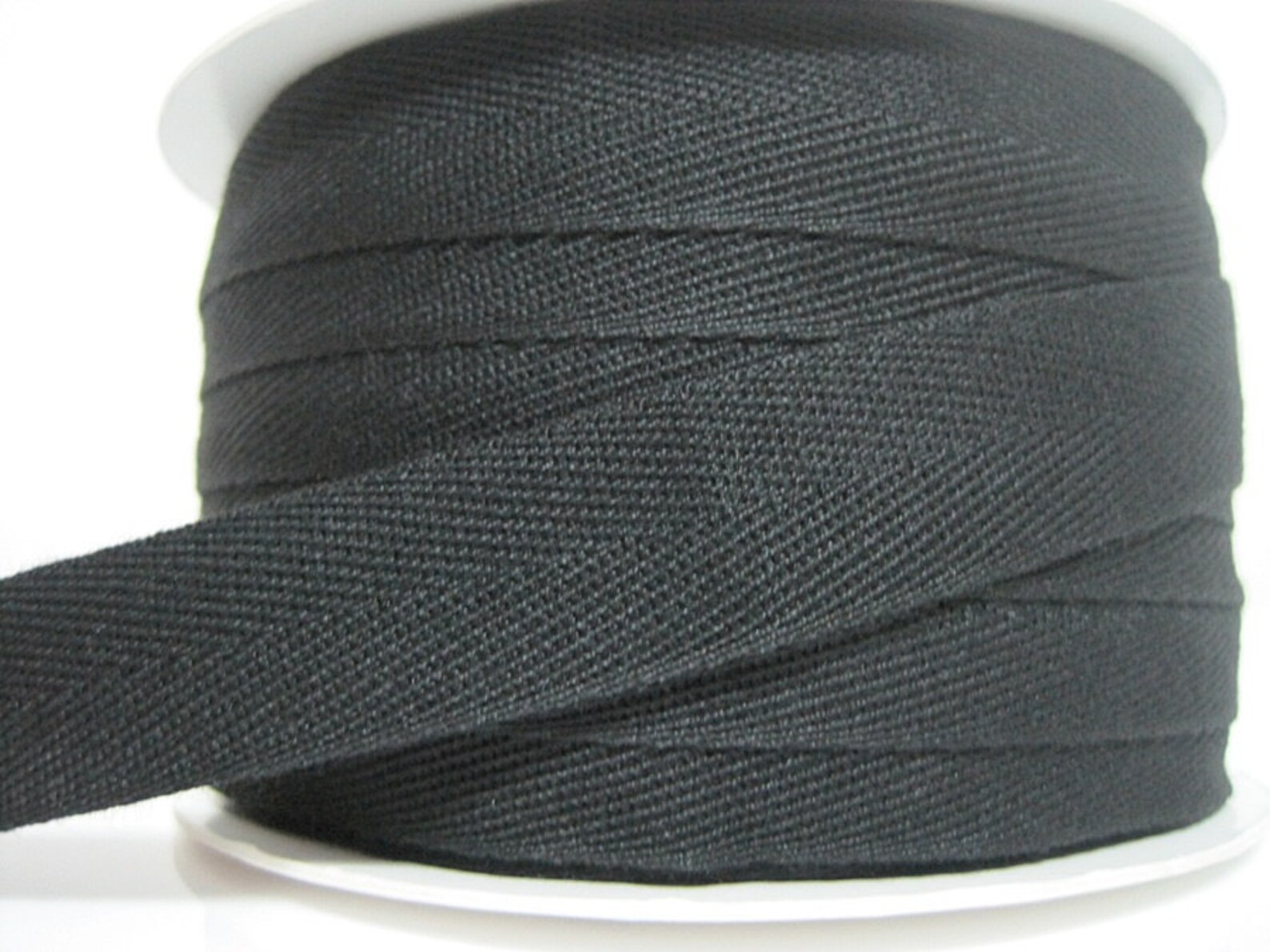 5 Yards 3/4" Black Wide Herringbone Tape, Black Trim, Black Cotton Tape ...