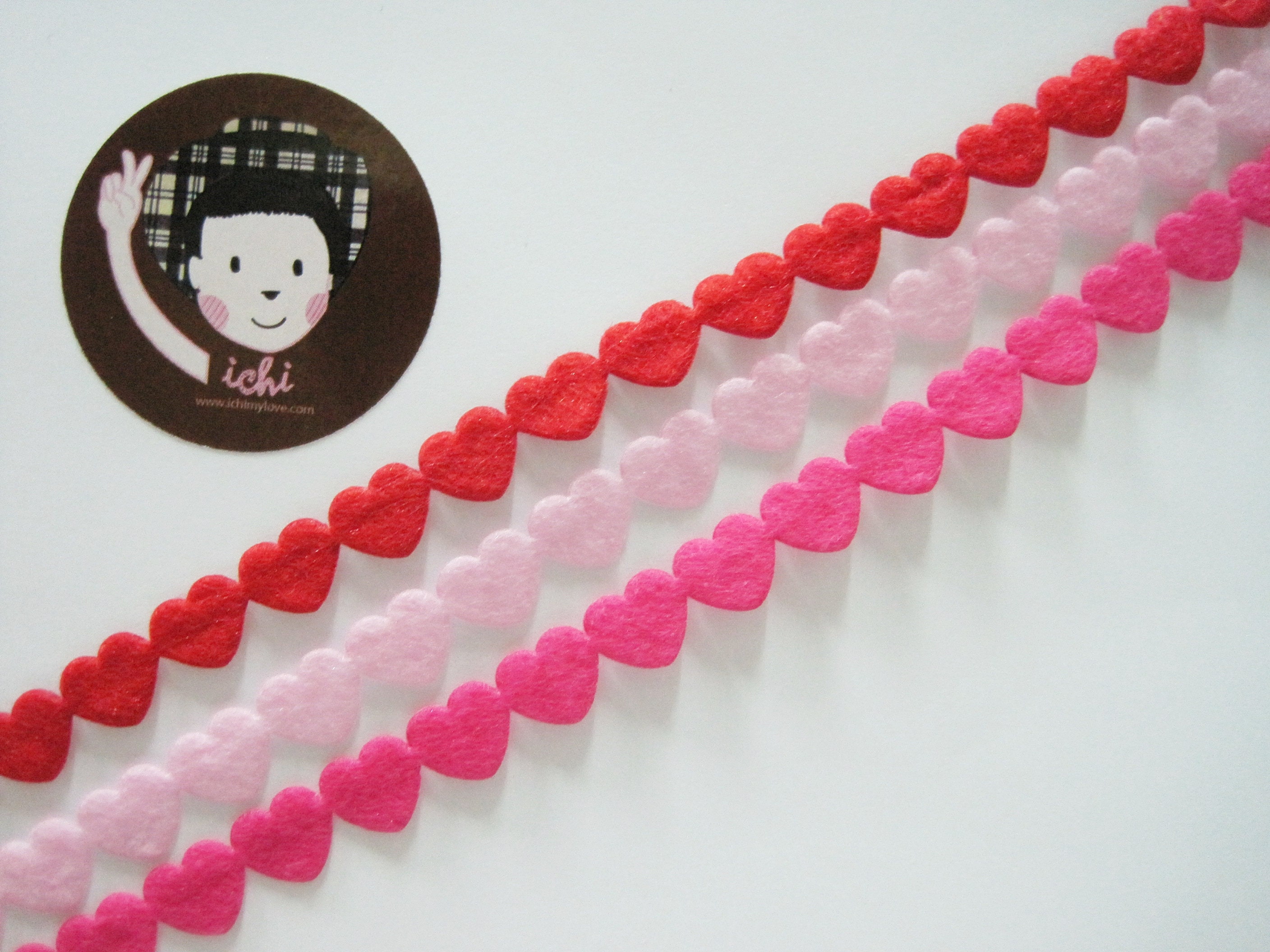 5 Yards Felt Heart Trim Pink Heart Trim Felt Trim Sewing - Etsy UK