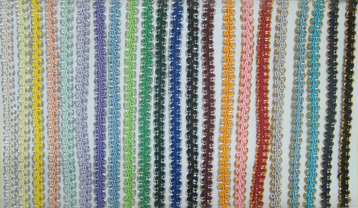 5 Yards 1/4 Navy Blue Gimp Braided Gold Edge Gimp | Etsy