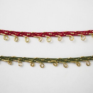 5 Yards 3/16" Light Gold Metallic Picot, Christmas Picot, Picot Edge ...