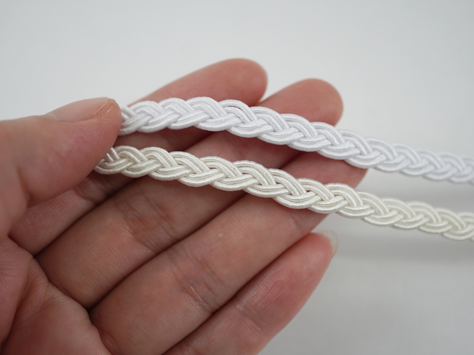 5 Yards 1/4 White Braided Cord White Cord Flat Braided - Etsy