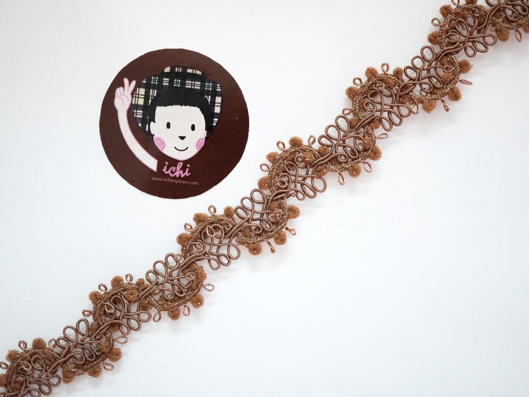 5 Yards Light Brown Picot Rick Rack Trim, Picot Braid Trim, Rick Rack ...