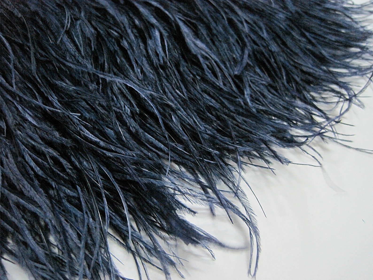 1 Yard Ostrich Trim Navy Blue Fringe Ostrich Feather | Etsy