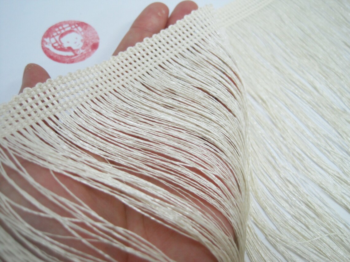 1 Yard 4 to 10 Cream Chainette Fringe Cream Trim | Etsy