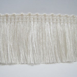 5 Yards Ivory Cotton Tassel Trim, Ivory Trim, Ivory Tassel Fringe ...