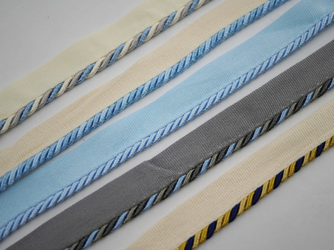 5 Yards Blue Lip Cord Piping, Blue Lip Cord, Edge Piping, Decorative ...