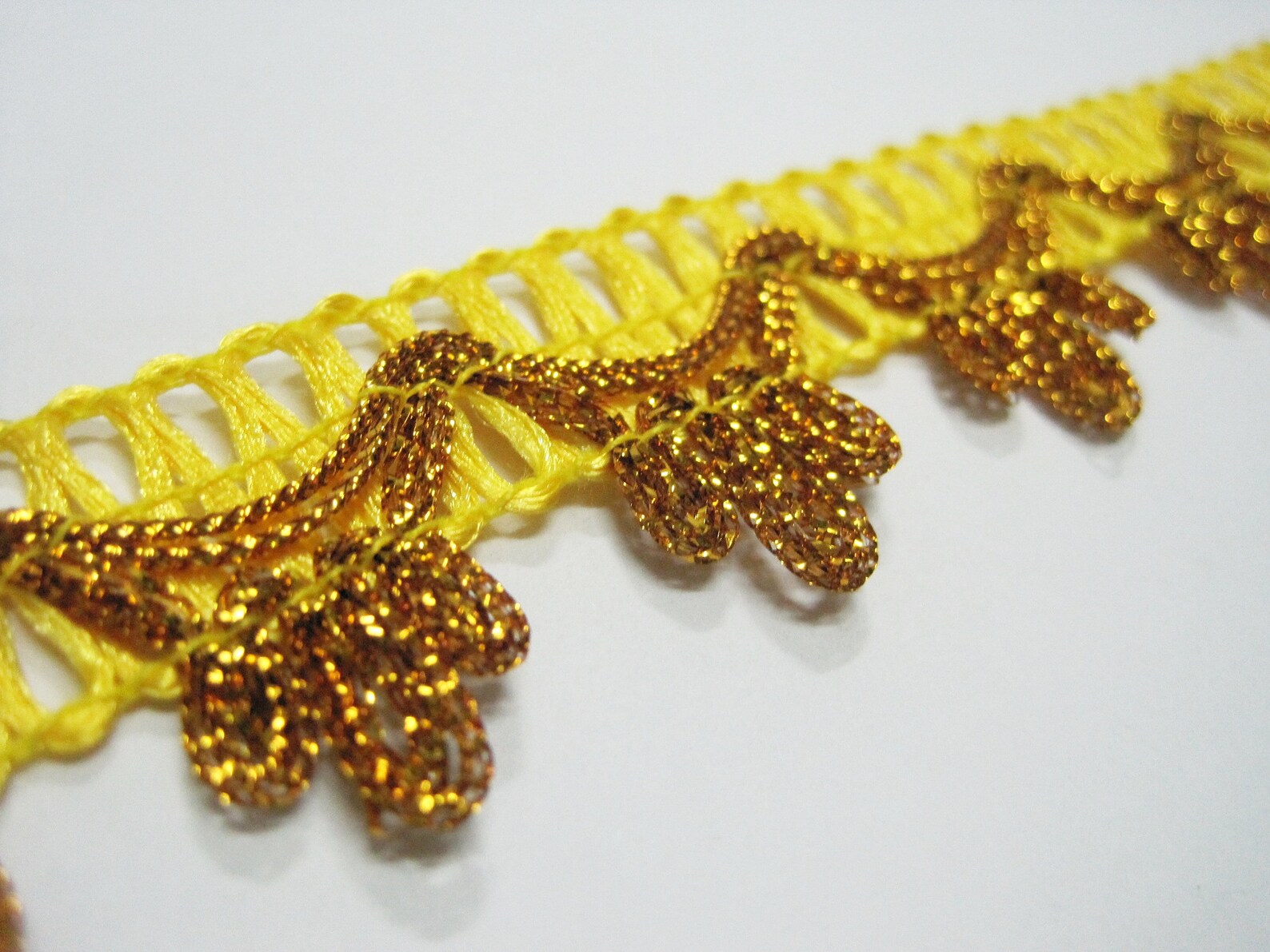 5 Yards 1 Lace Trim Bright Yellow-gold Lace Trim Wide - Etsy