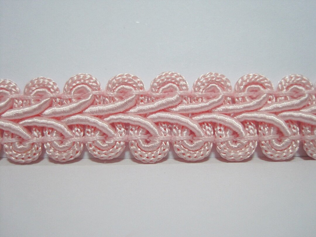 5 Yards 1/2" Sweet Pink Gimp Braided Trim, Gimp Braid, Braided Cord ...