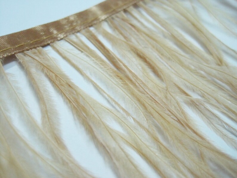 1 Yard Ostrich Trim Gold Fringe Ostrich Feather Ostrich | Etsy