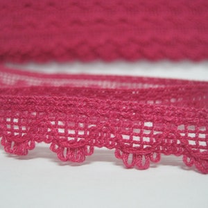 5 Yards 5/8" Hot Pink Lace Trim, Lace Trim, Lace Trim Ribbon, Wholesale ...
