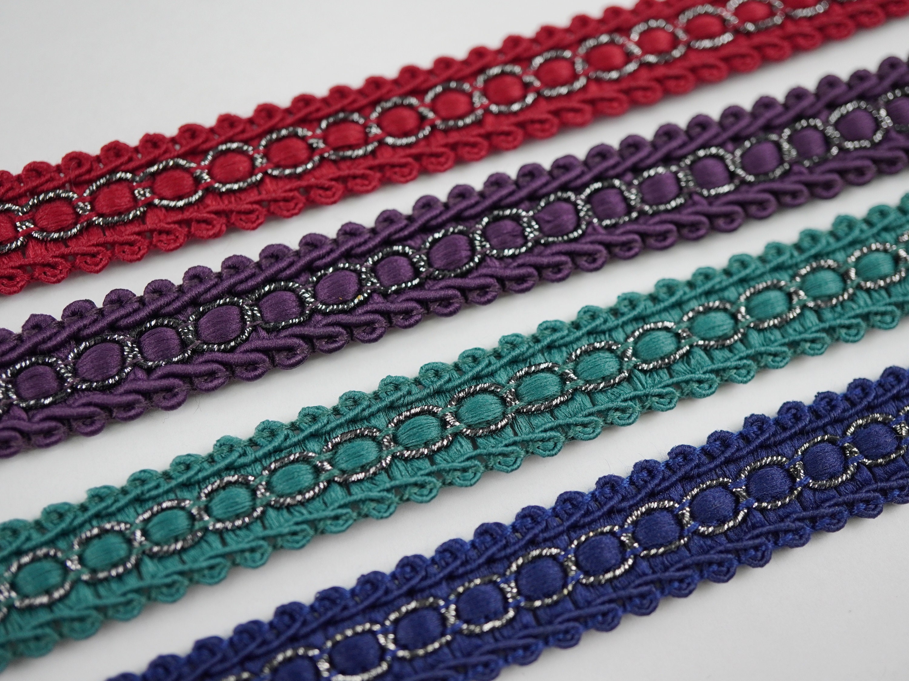 5 Yards Dark Violet Gimp Braided Trim, Gimp Braid, Braided Cord ...