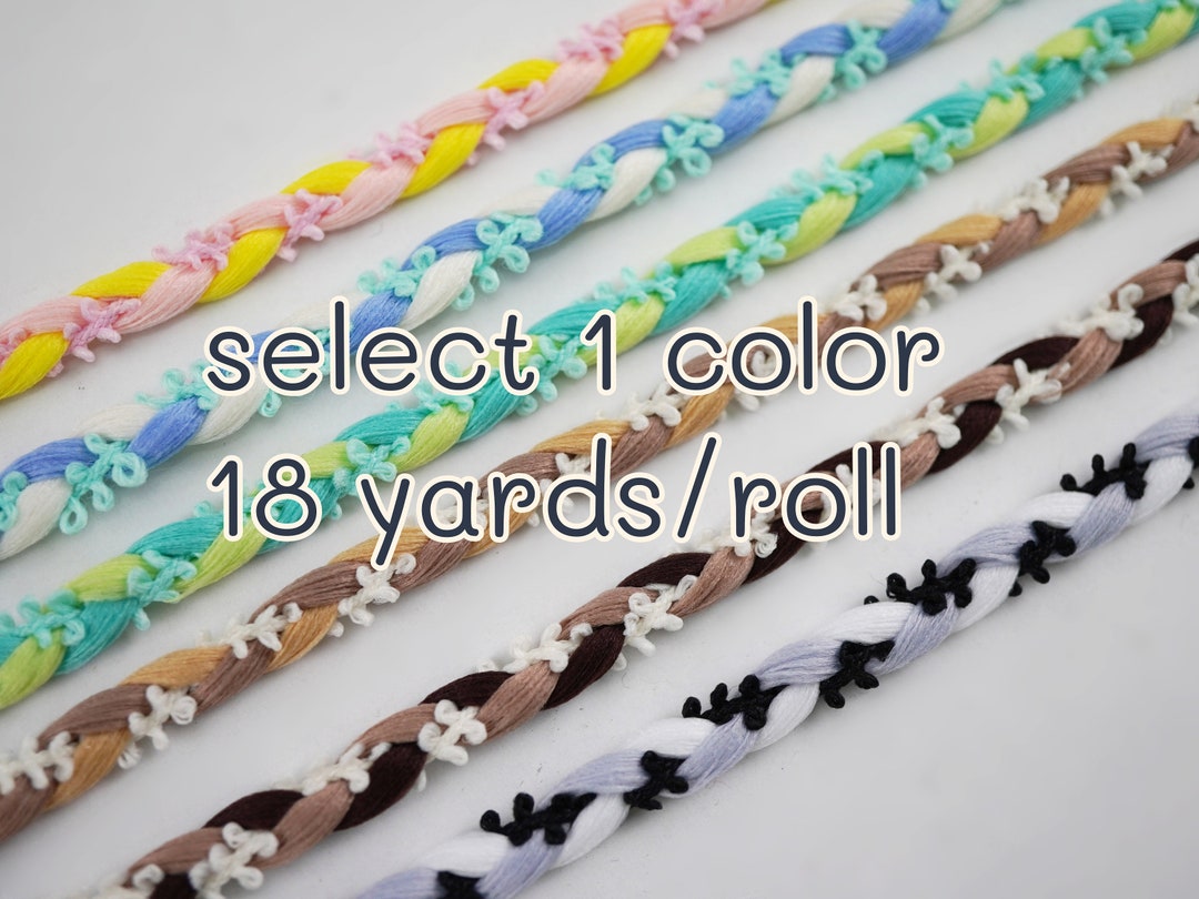 1 Roll (18 Yards) Braided Picot Trim, Braided Bracelet, Braid Trim ...
