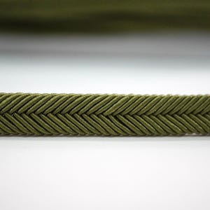 5 Yards 10 Mm Olivine Green Soutache Cord, Soutache Braid, Shiny Cord ...