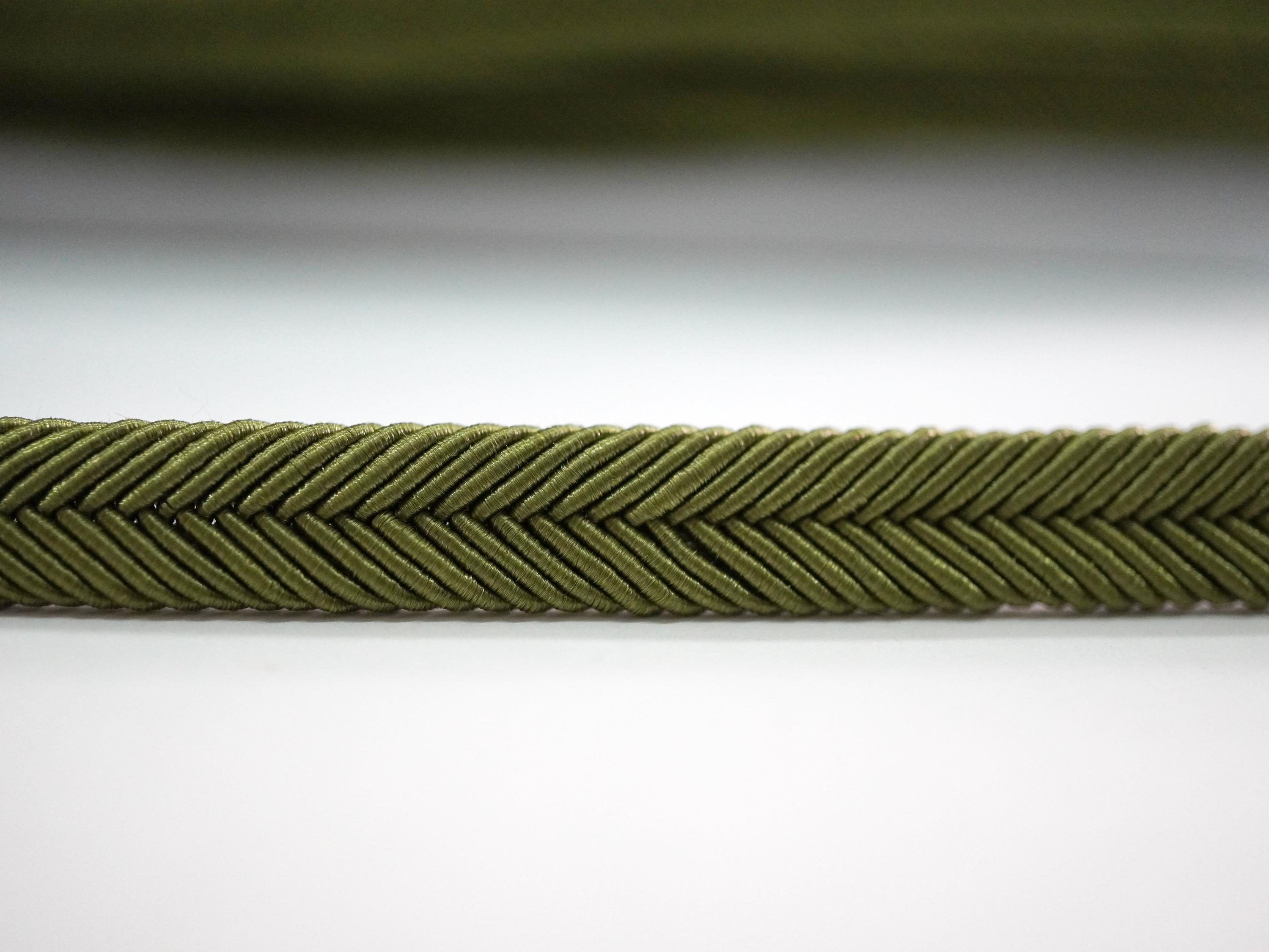 5 Yards 10 Mm Olivine Green Soutache Cord, Soutache Braid, Shiny Cord ...