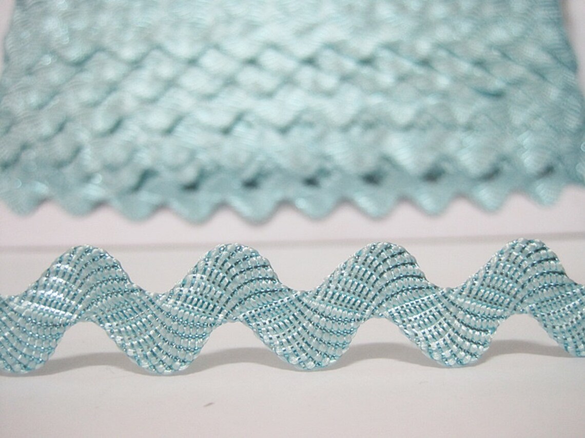 5 Yards Baby Blue Metallic Rick Rack Trim Blue Trim Ric Rac | Etsy