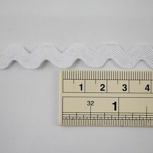5 Yards 1/2" White Rick Rack Trim, White Ric Rac Trim, Rick Rack Lot ...