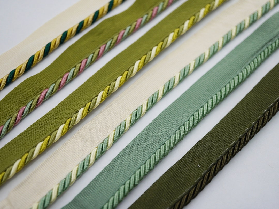 5 Yards Green Lip Cord Piping, Green Lip Cord, Edge Piping, Decorative ...