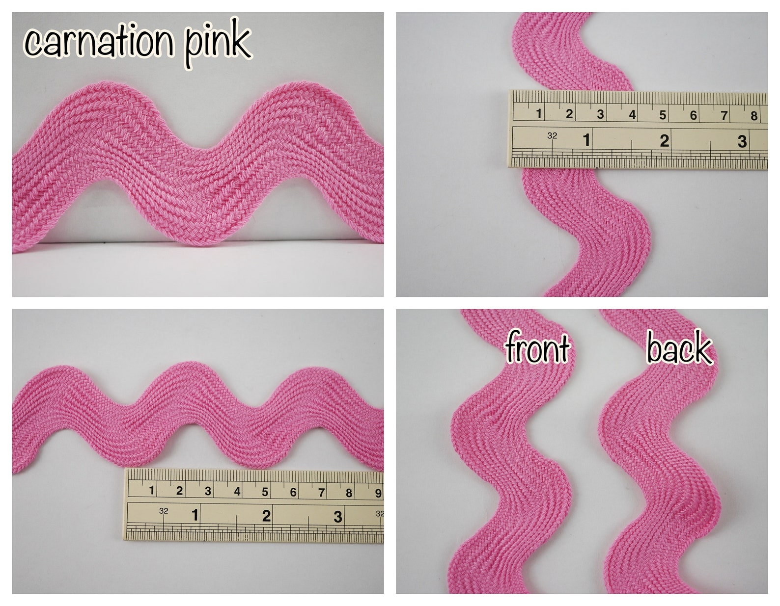 5 Yards Pink Jumbo Rick Rack Trim Pink Rick Rack Jumbo Ric - Etsy