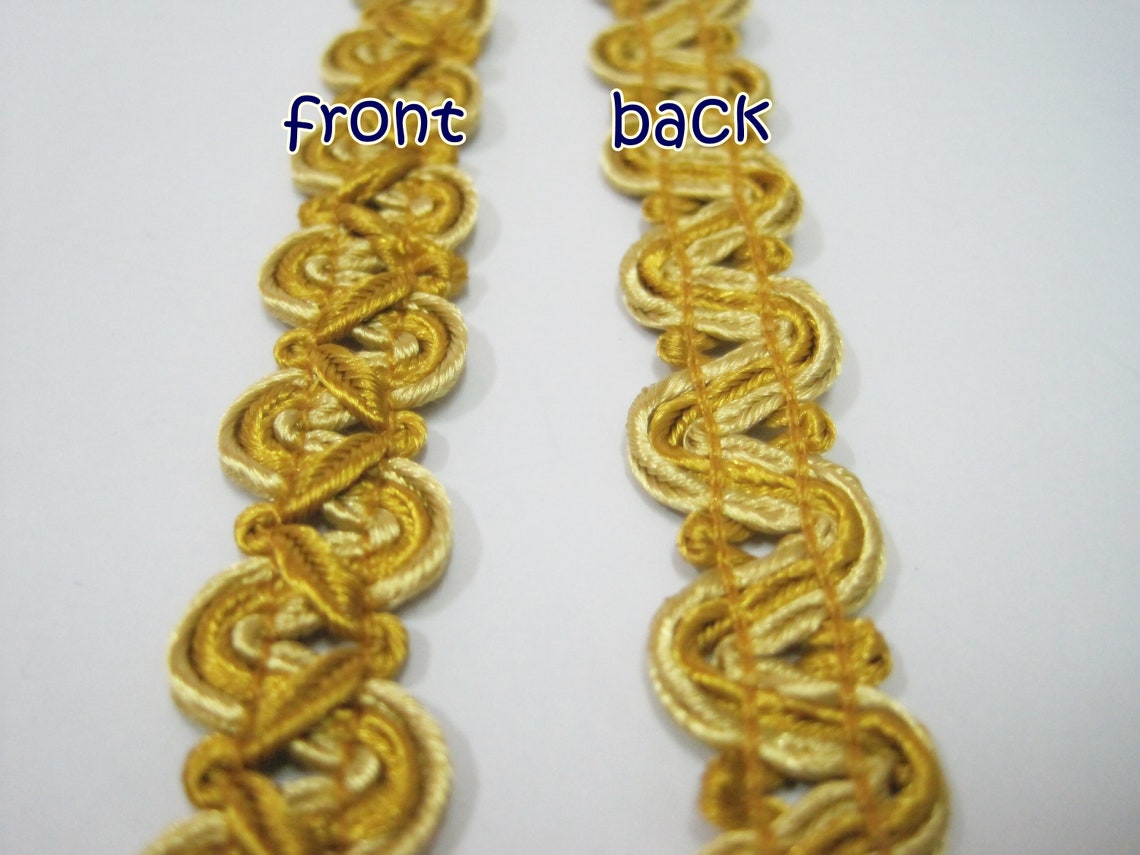 5 Yards Classic Gold Braid Braided Trim Loop Trim Braided - Etsy
