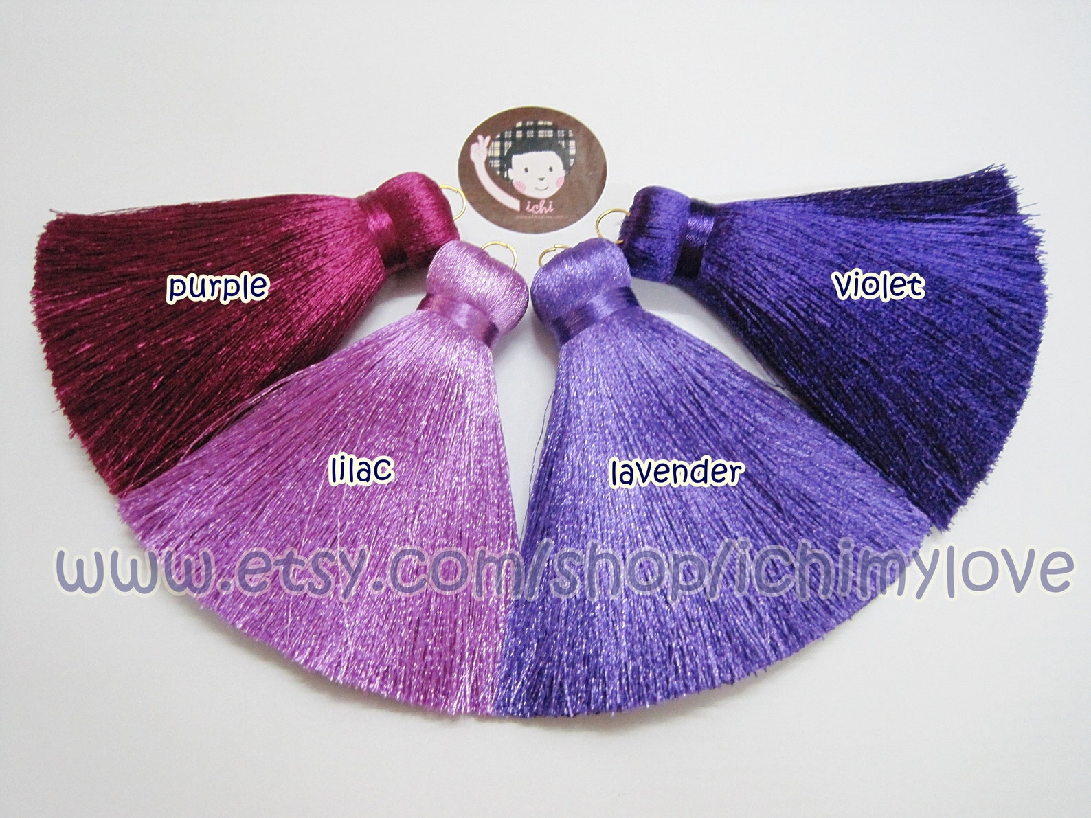 1 Pc Purple Big Tassel, Violet Tassel, Wholesale Tassels, Jumbo Silk ...